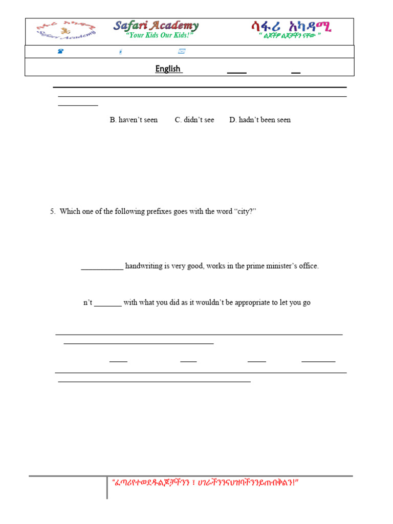 Grade 10 English Worksheet PDF | PDF | Adverb | Language Families