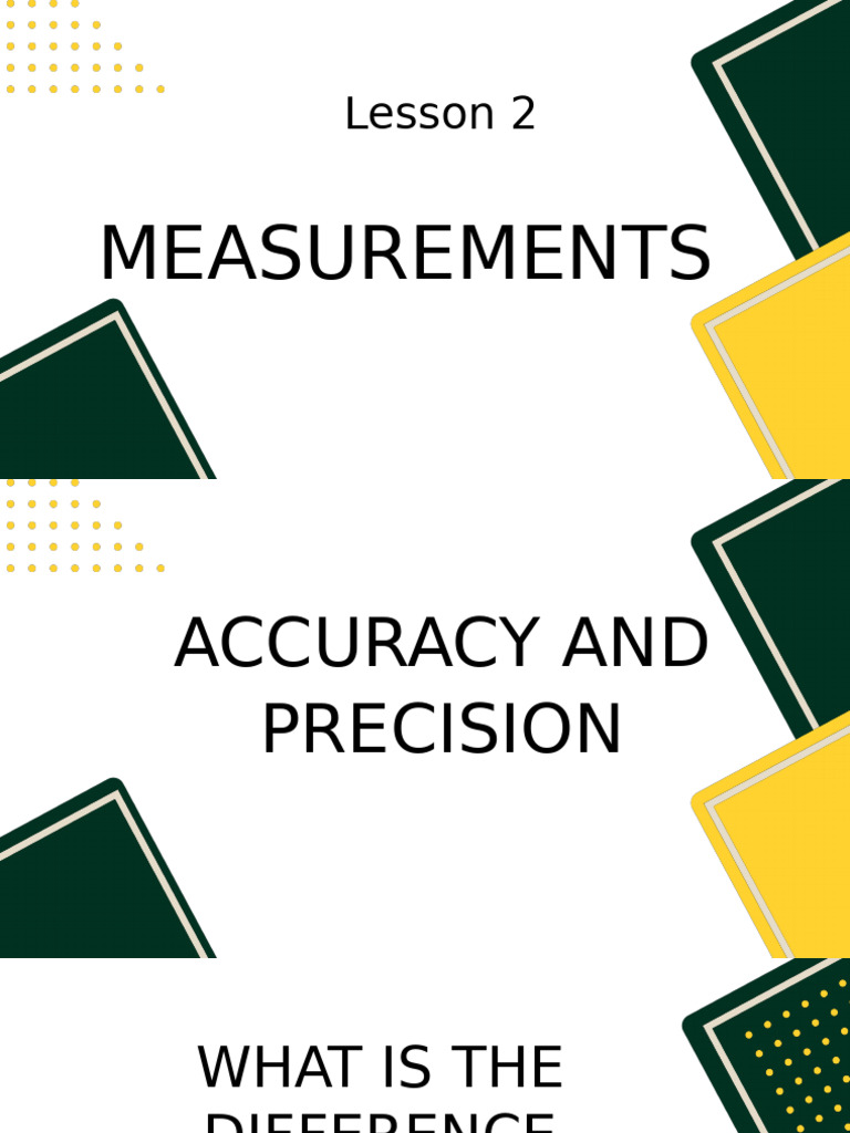 Gen Chem 1 Lesson 2 | PDF | Observational Error | Accuracy And Precision