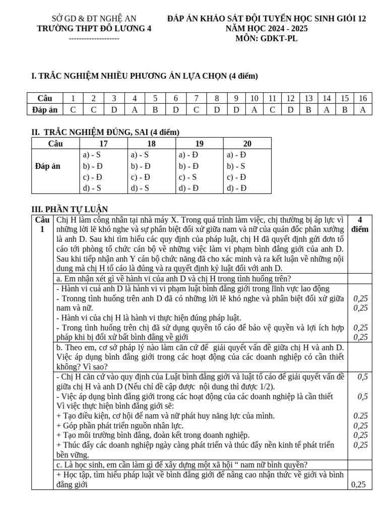 8, Đáp Án GDKT&PL, C Vân | PDF