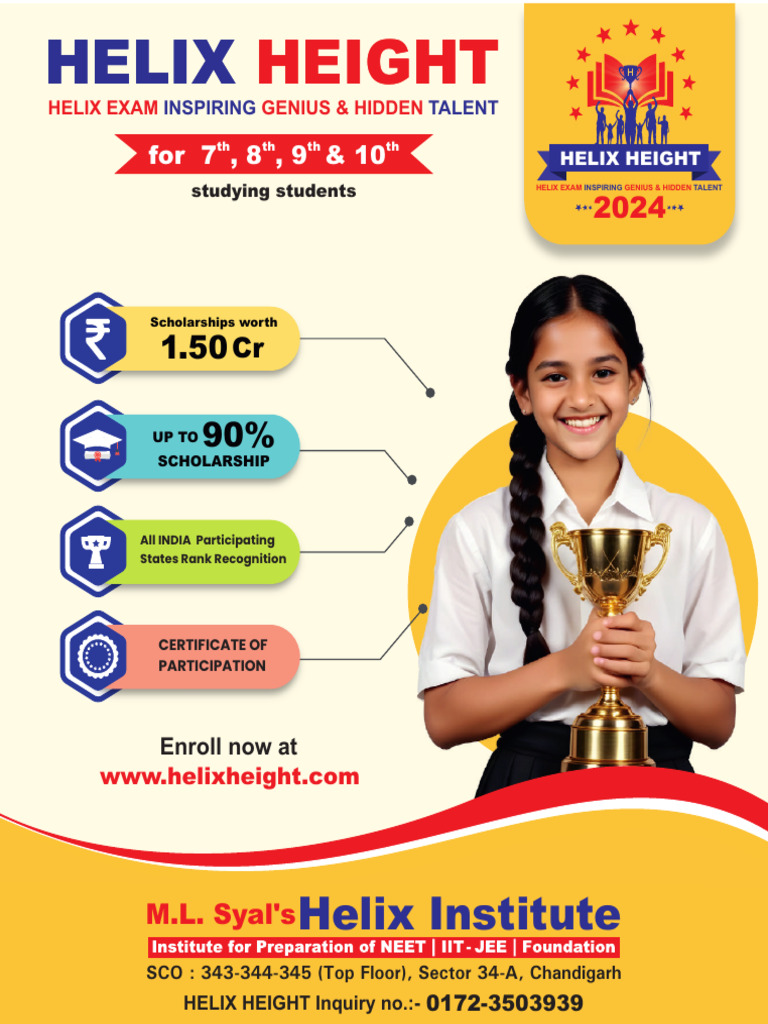 Helix HEIGHT PROSPECTUS - 2024 | PDF | Chemistry | University And College Admission