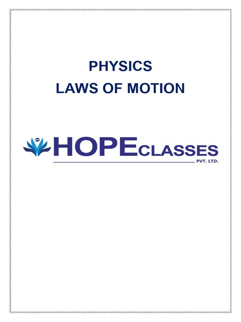 Phy Dpp Laws of Motion.2 | PDF | Force | Mass