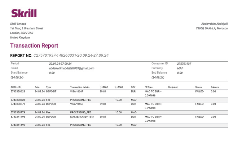 Transaction History | PDF