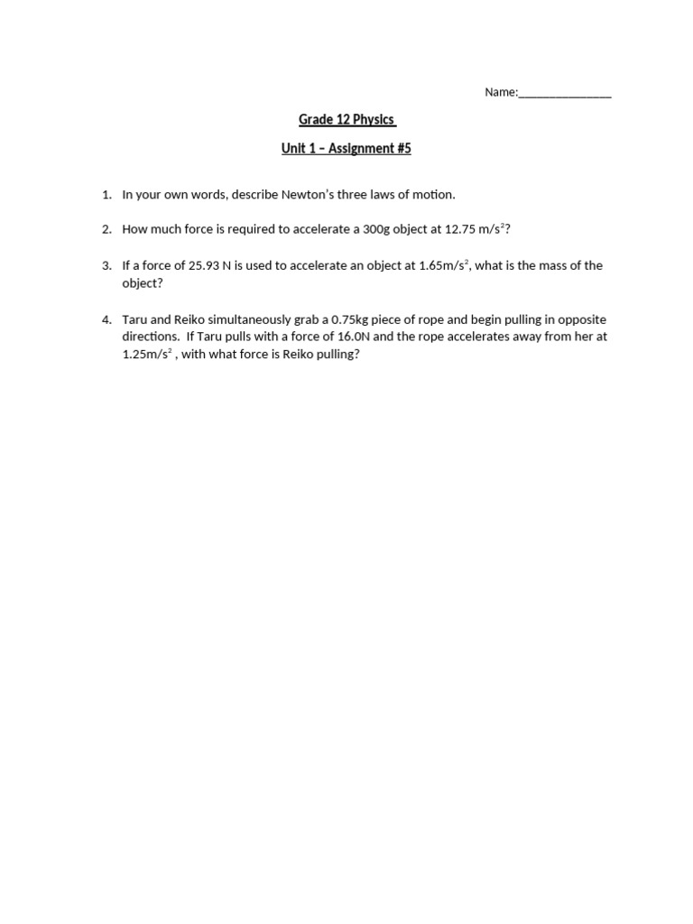 Unit 1 Assignment 5 | PDF