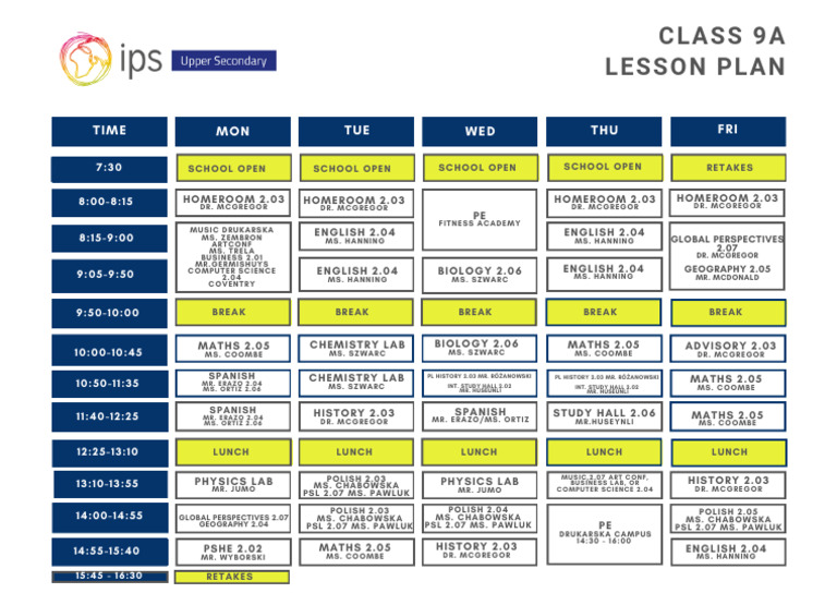 Upper Secondary Lesson Plan 9A 2023-2024 | PDF