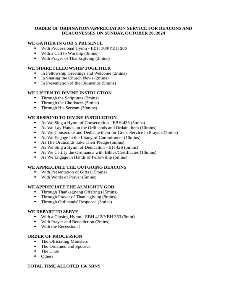 Deacon Ordination Service Program | PDF | Foreign Language Studies