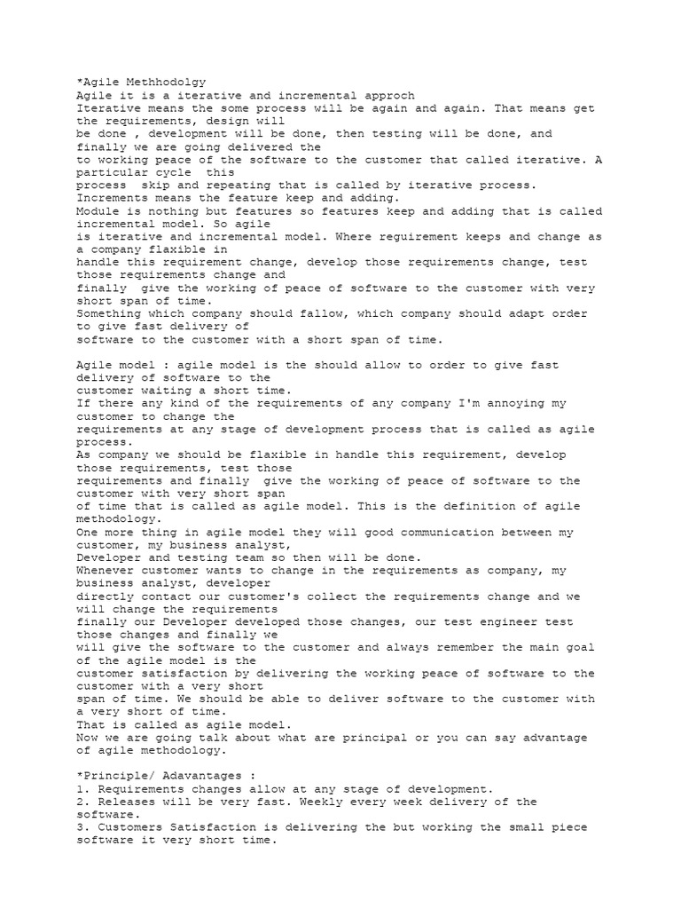 Agile Methodology - Updated | PDF | Scrum (Software Development ...