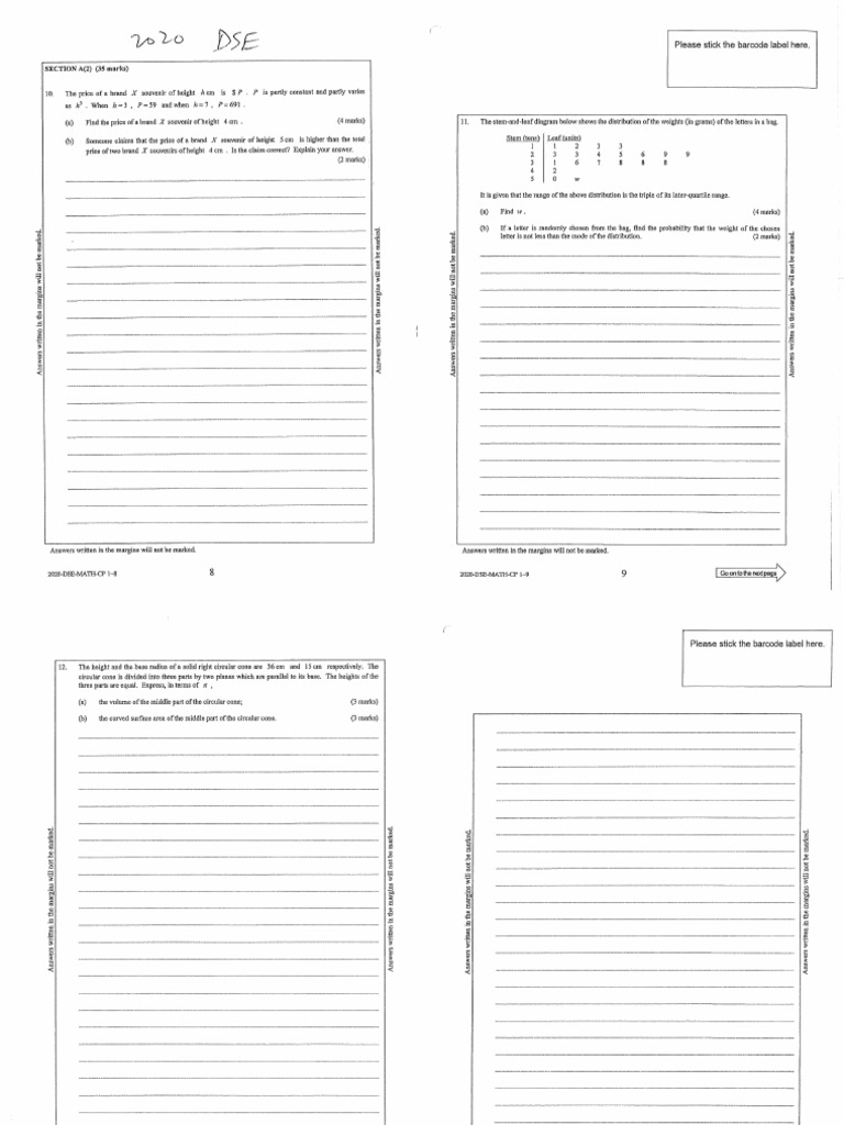 DSE A2 (DSE, Schools 1-100 Mock) | PDF