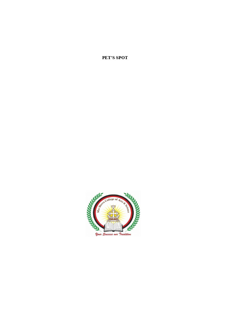 Pet's Spot Final Document | PDF | Php | World Wide Web
