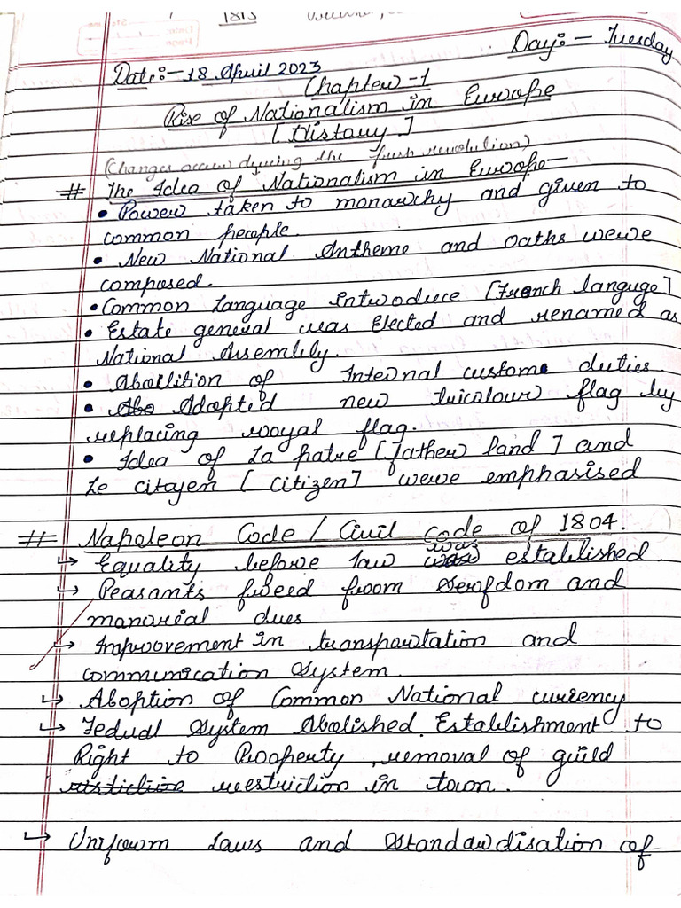 Chapter 1 (History) Notes | PDF