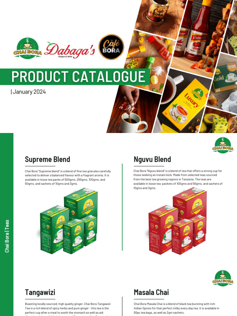 Chai Bora, Cafe Bora & Dabaga's Product Catalogue-Compressed | PDF ...