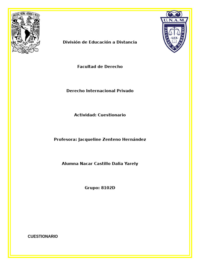 Cuestionario Dirp | PDF | Precedente | Caso de ley