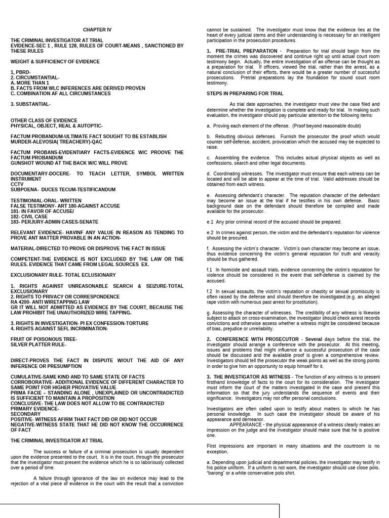 Cdi Chapter 4 | PDF | Witness | Prosecutor