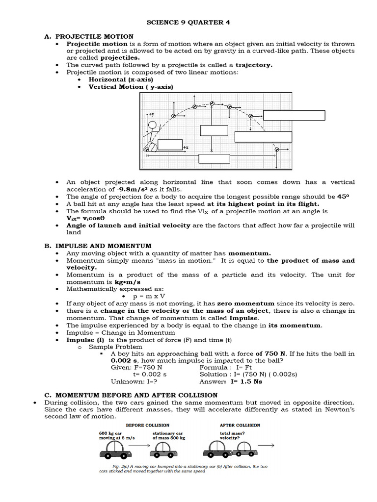 Fourth Quarter Test Reviewer | PDF | Momentum | Heat