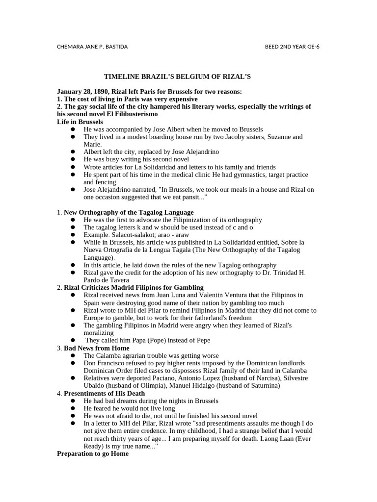 R Timeline | PDF | Tagalog Language | Philippines