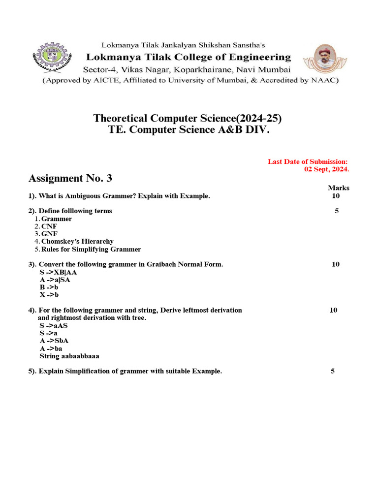 TCS Assignment3 | PDF