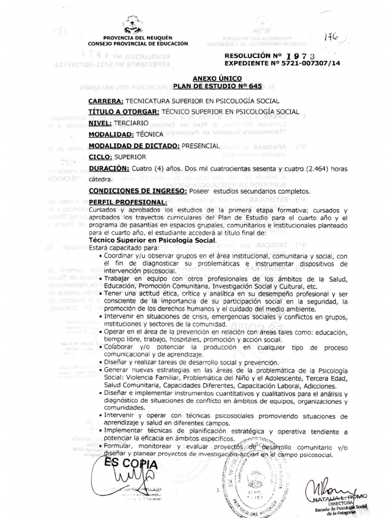 Plan de Estudio Firmado y Sellado | PDF