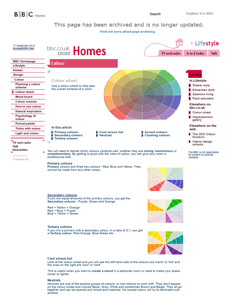 BBC - Homes - Design - Colour Wheel | PDF | Color | Graphic Design