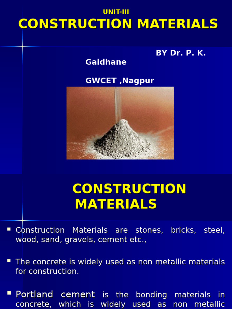 Construction Material 16 | PDF | Cement | Concrete