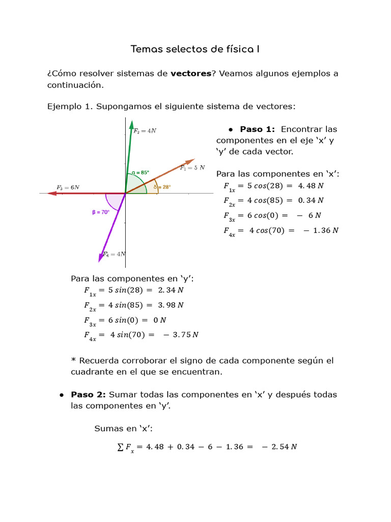 Vectores Pdf Vector Euclidiano Matemáticas