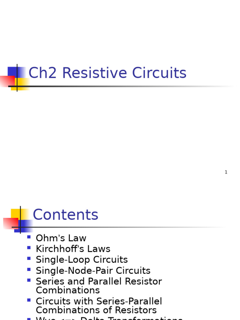 Ch2 Resistive Circuits 2024 | PDF | Electrical Network | Electrical Circuits