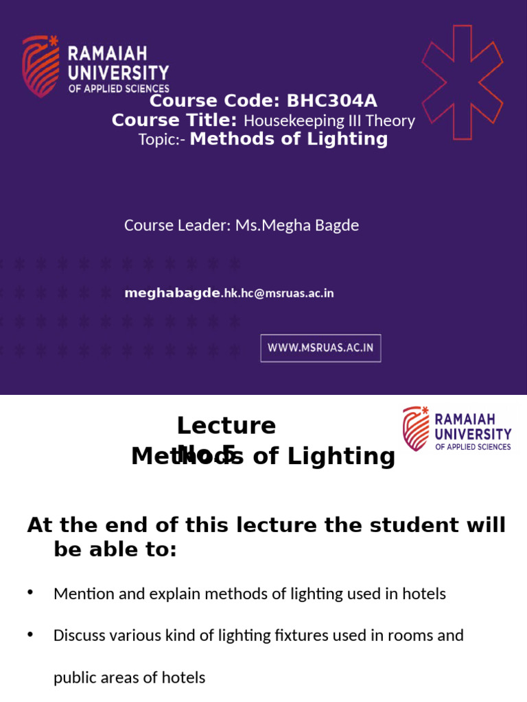 HK -5 Methods of Lighting | PDF | Lighting | Interior Design