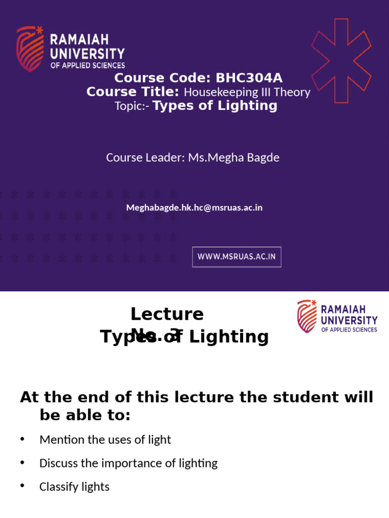 HK -3 Types of Lighting | PDF | Lighting | Incandescent Light Bulb