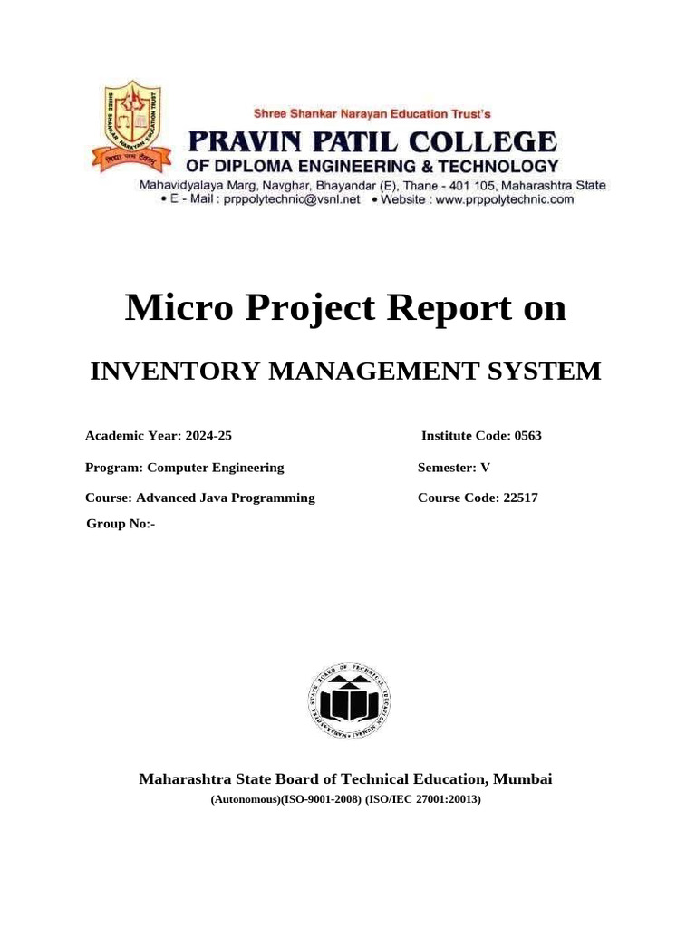 Ajp Microproject Format | PDF