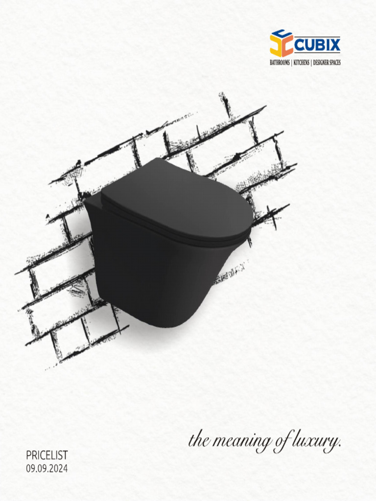 Cubix Sanitaryware Sept 2024 | PDF