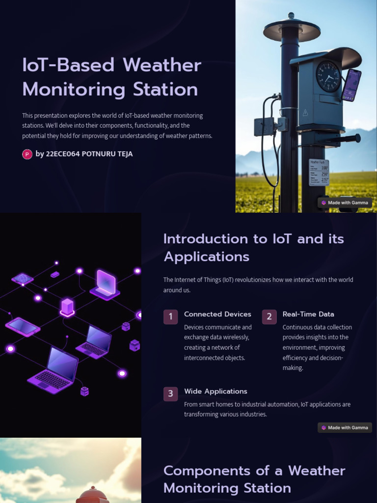 IoT Weather Monitoring Station Overview | PDF | Internet Of Things ...