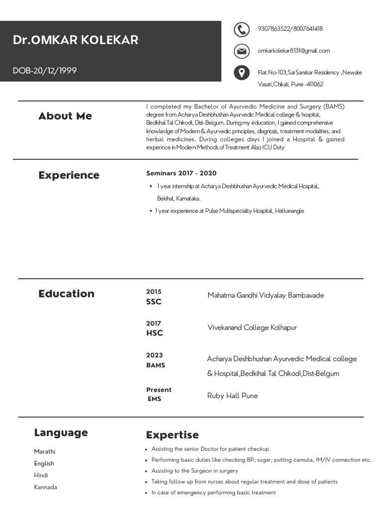 Dr. Omkar Kolekar | PDF