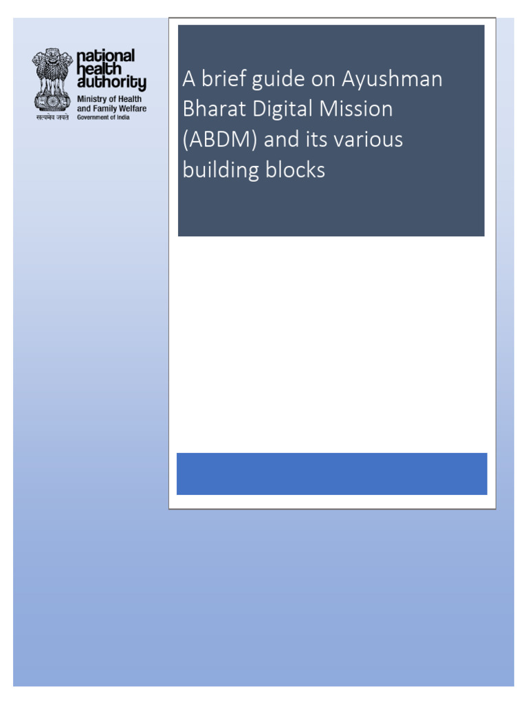 Guide to Ayushman Bharat Digital Mission | PDF | Social Programs ...
