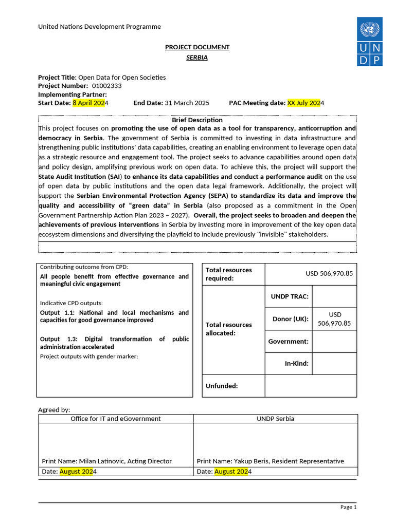 03 Open Data For Open Societies 2024-2025 - ProDoc | PDF | E Government ...