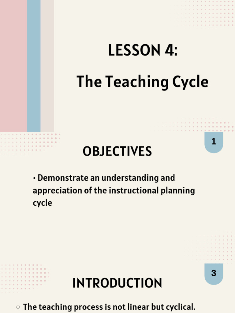 Lesson 4 The Teaching Cycle - PPTX - 20240930 - 064707 - 0000 | PDF ...