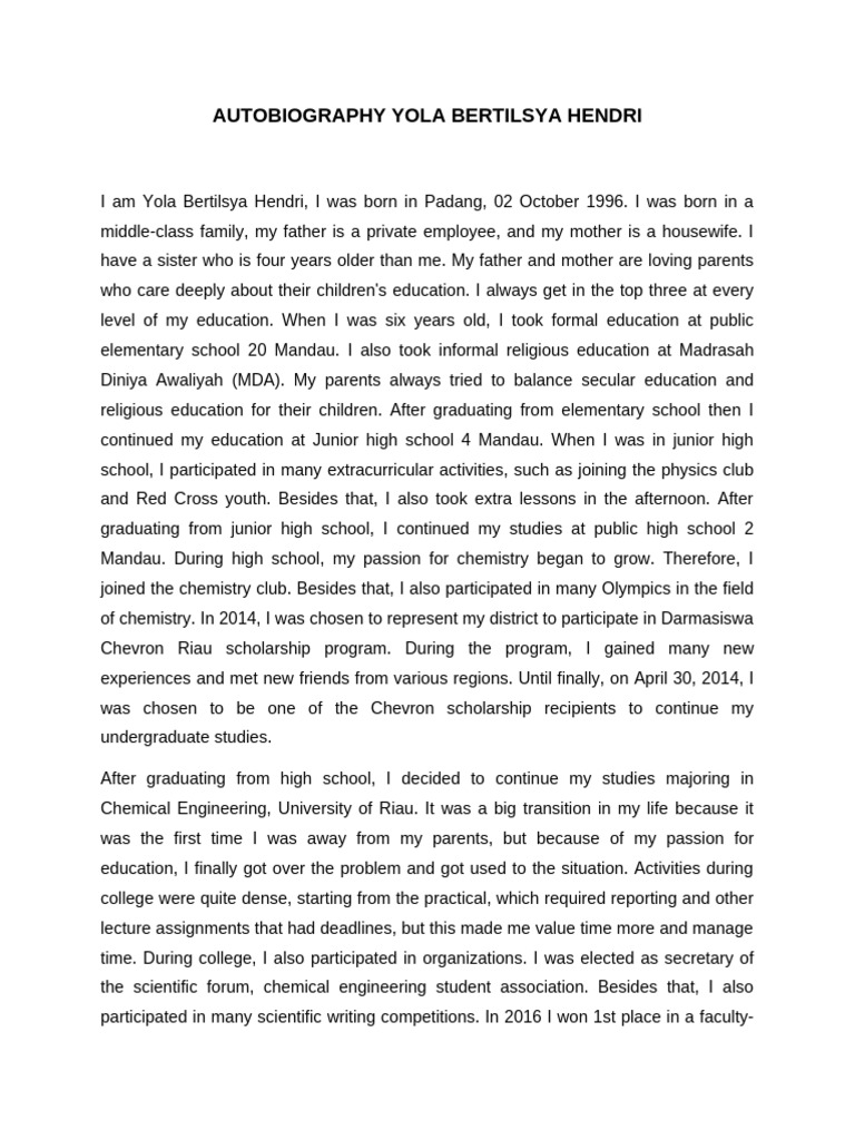 English Autobiography | PDF