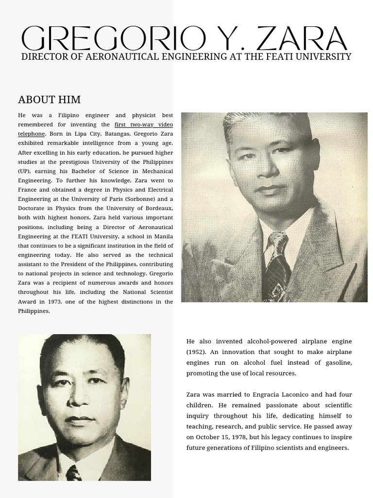Biography of Gregorio Y. Zara | PDF