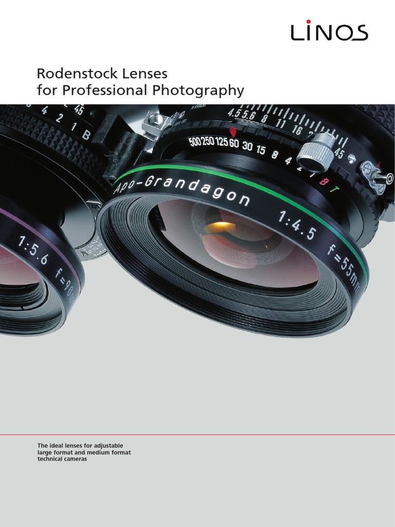 Rodenstock Analogue Lens Brochure A3608 | PDF | Camera Lens | Aperture