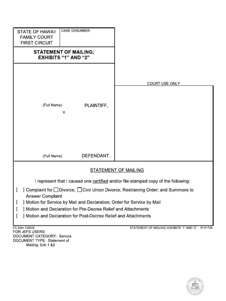 039 - Statement of Mailing Exhibits 1 and 2 (ABC Stores) 2 | PDF ...