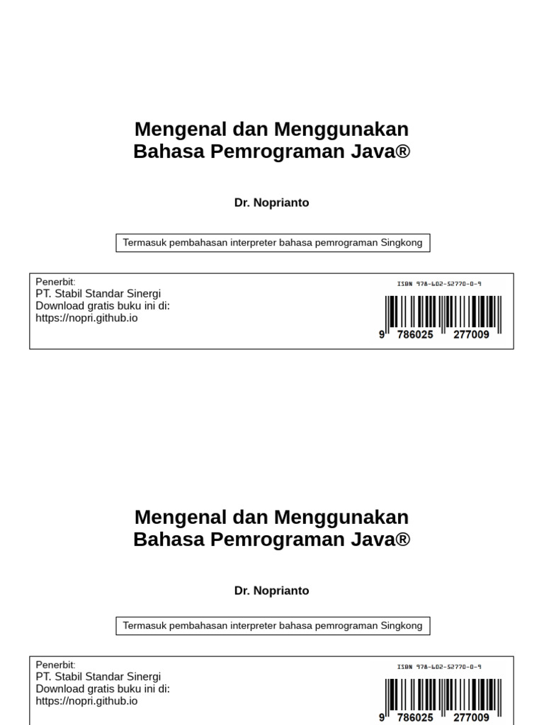 Noprianto-Mengenal Dan Menggunakan Java | PDF