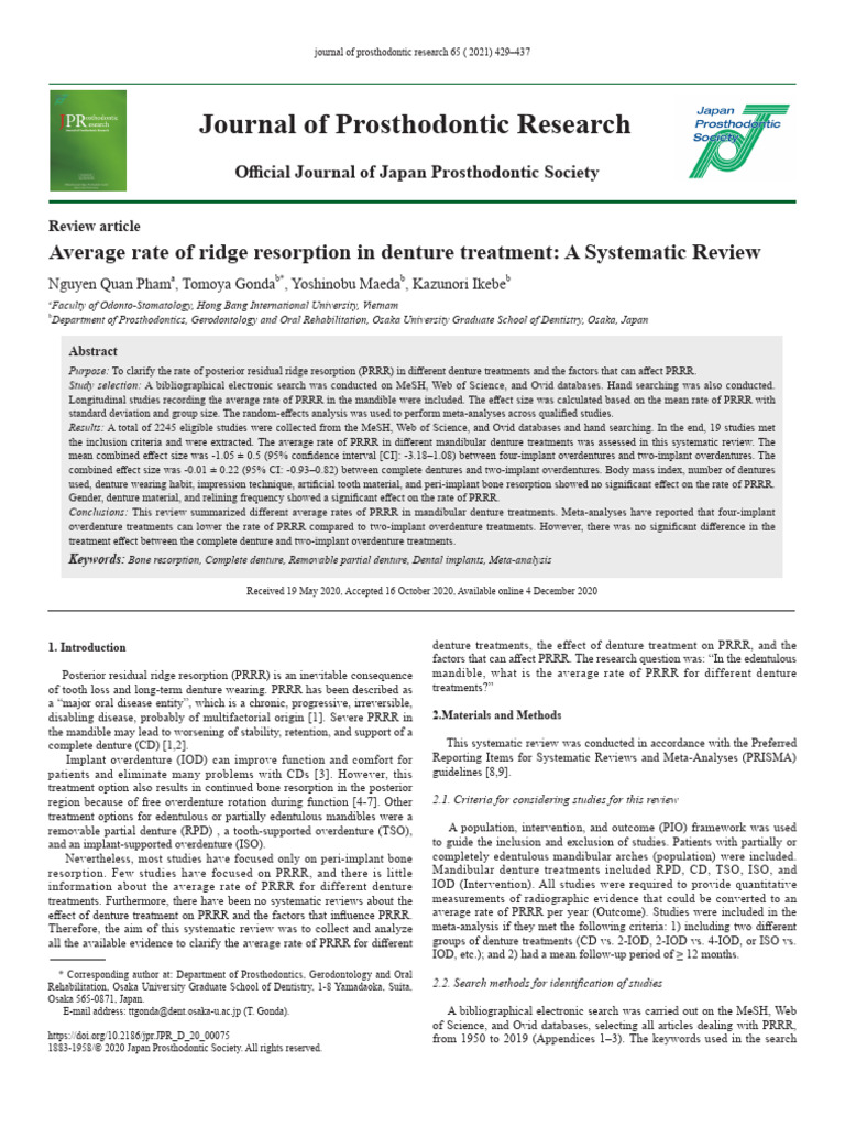 65 JPR D 20 00075 | PDF | Dental Implant | Dentures