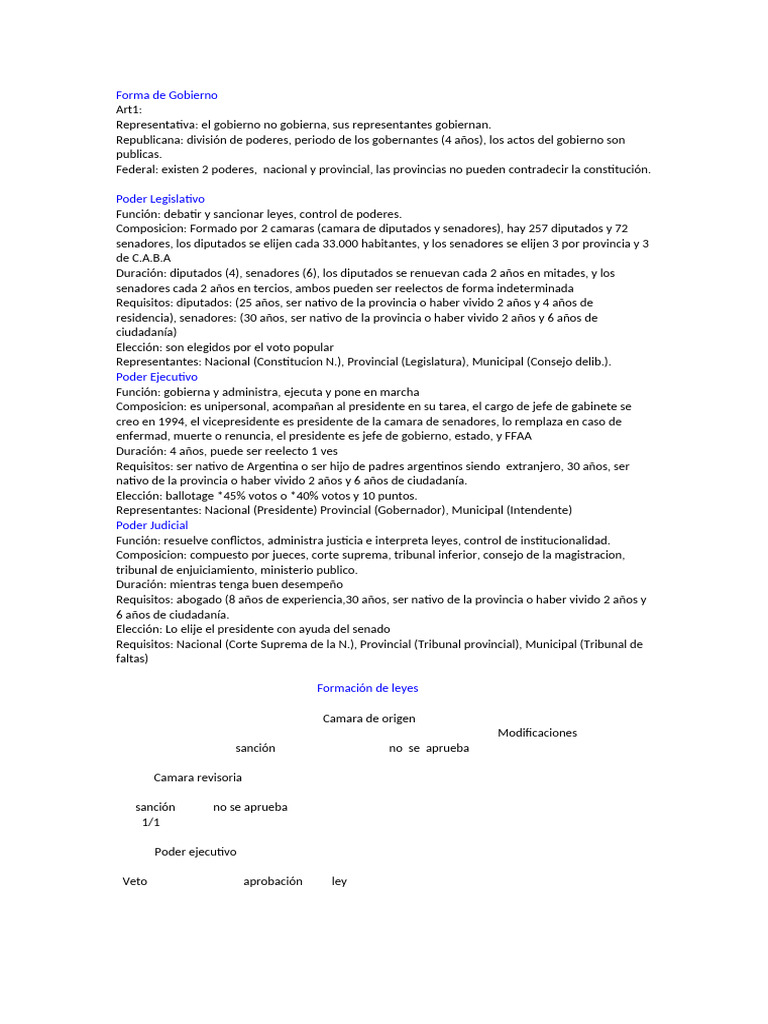 Forma de Gobierno | PDF | Legislador | Ejecutivo (gobierno)