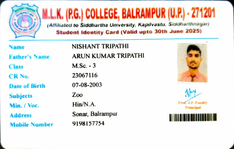 student identity card. | PDF