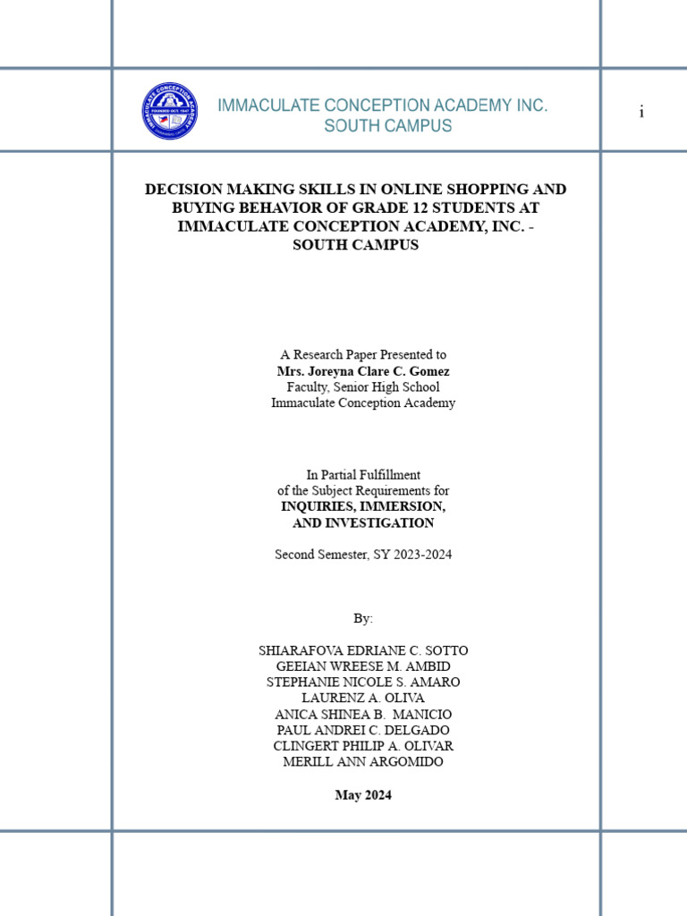 ABM2 Whole Paper | PDF | Survey Methodology | Online Shopping