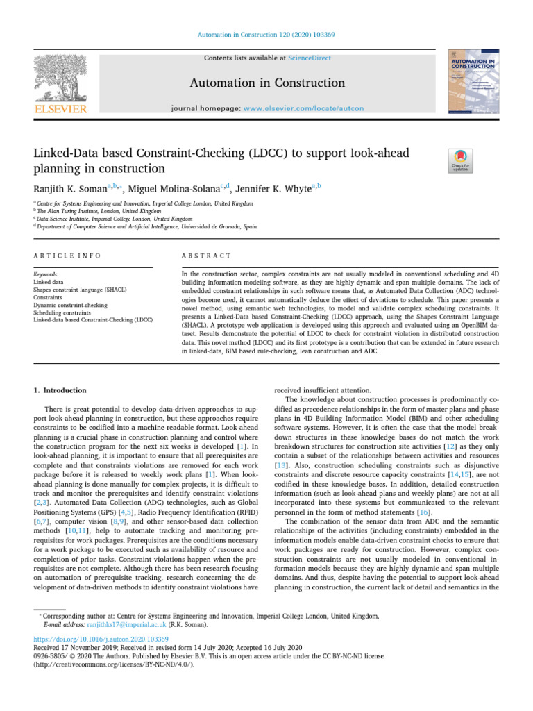 Linked Data Based Constraint Checking Ldcc To Support Look Ahead 5235