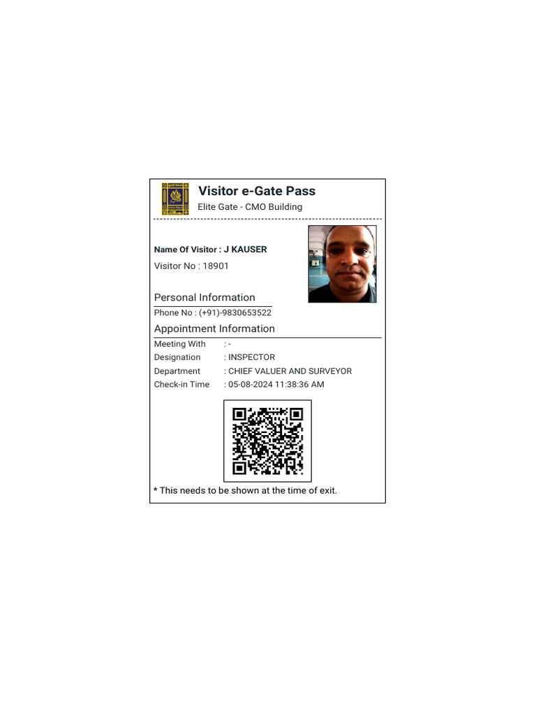 Gate Pass - Print Page | PDF