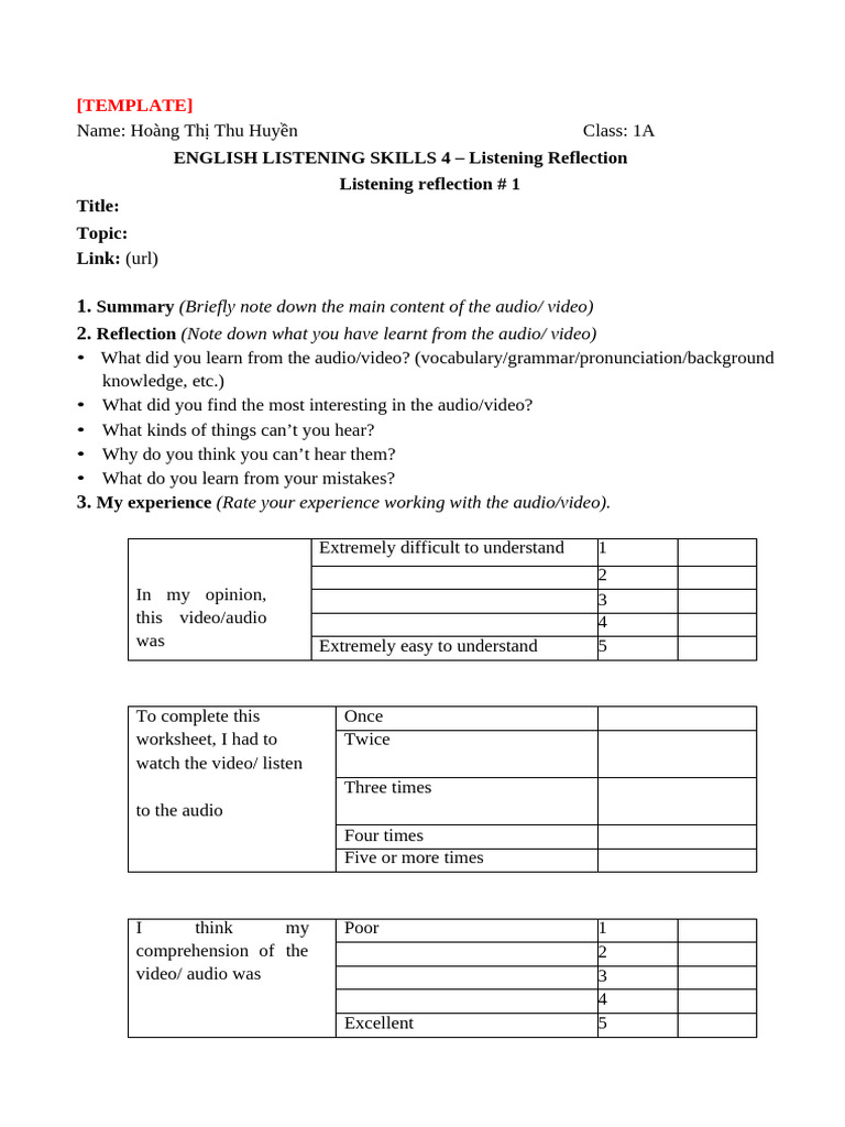 TEMPLATE | PDF | Language Arts & Discipline