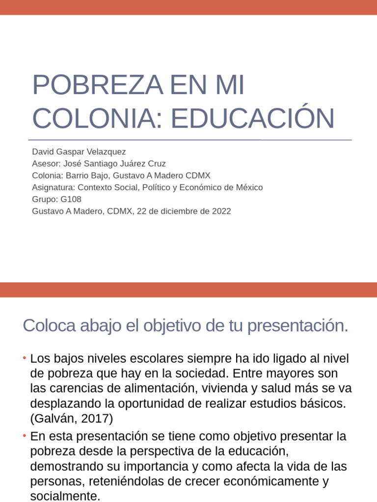 Presentación U4 A1 | PDF | Pobreza | Pobreza e indigencia