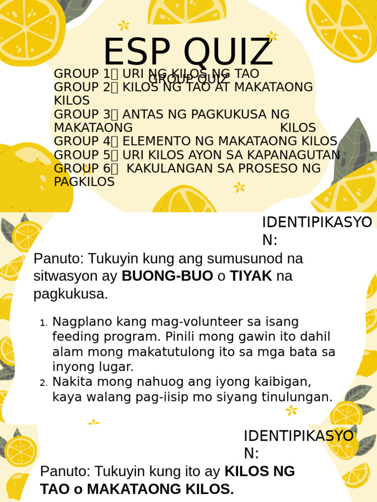 Esp Group Quiz | PDF