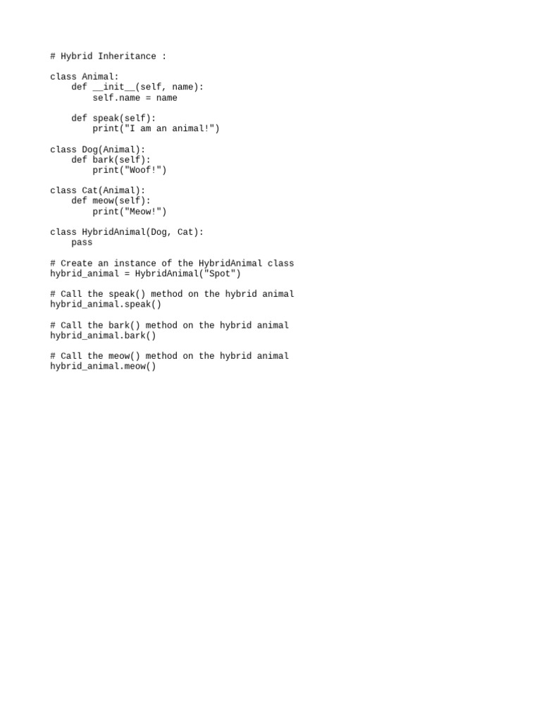 # Hybrid Inheritance 3 | PDF