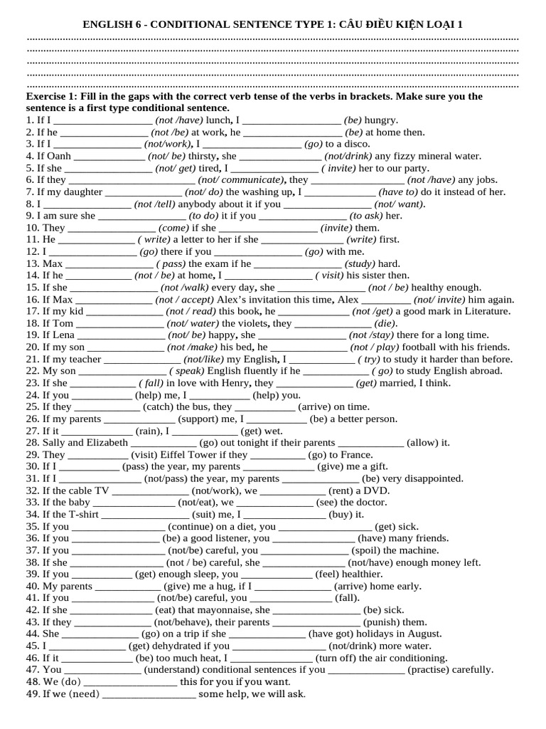 English 6 Unit11 Conditional Sentence Type 1 | PDF | Language Arts ...