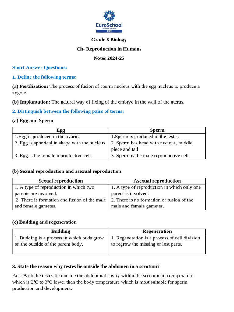 233431725274754600-Grade8BiologyChReproductioninHumansNotes1 (2) | PDF ...